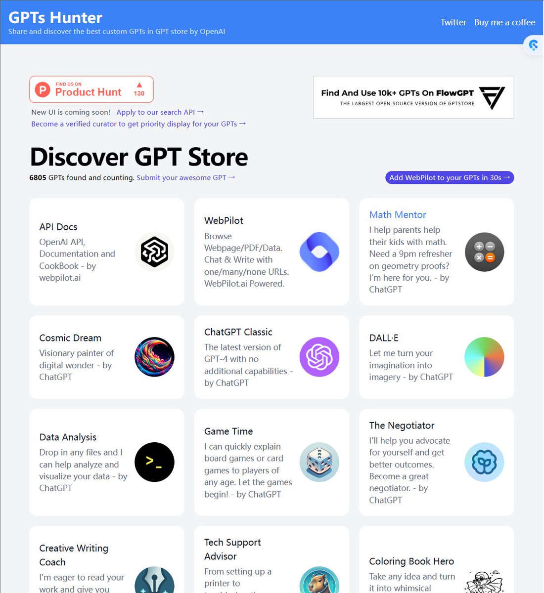 GPTs的出现再次点燃了大家对聊天机器人和Agent的创作热情，几天时间就涌现出了成千上万个GPTs，其中也不乏有趣且实用的存在，下面给大家推荐几种发现和学习GPTs的网站和资料👇👇 主要分为 ...