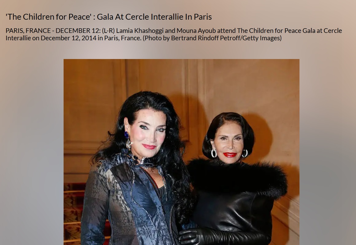 two of his children: Nabila Khashoggi, the wife of the famous American ...