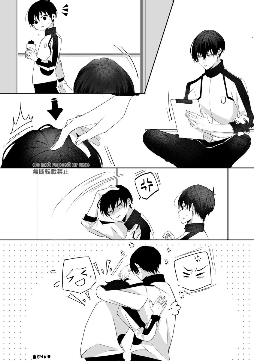 「rnis おデコ出してんの可愛いくて三点リーダー多めなrnつぁん」芹沢の漫画