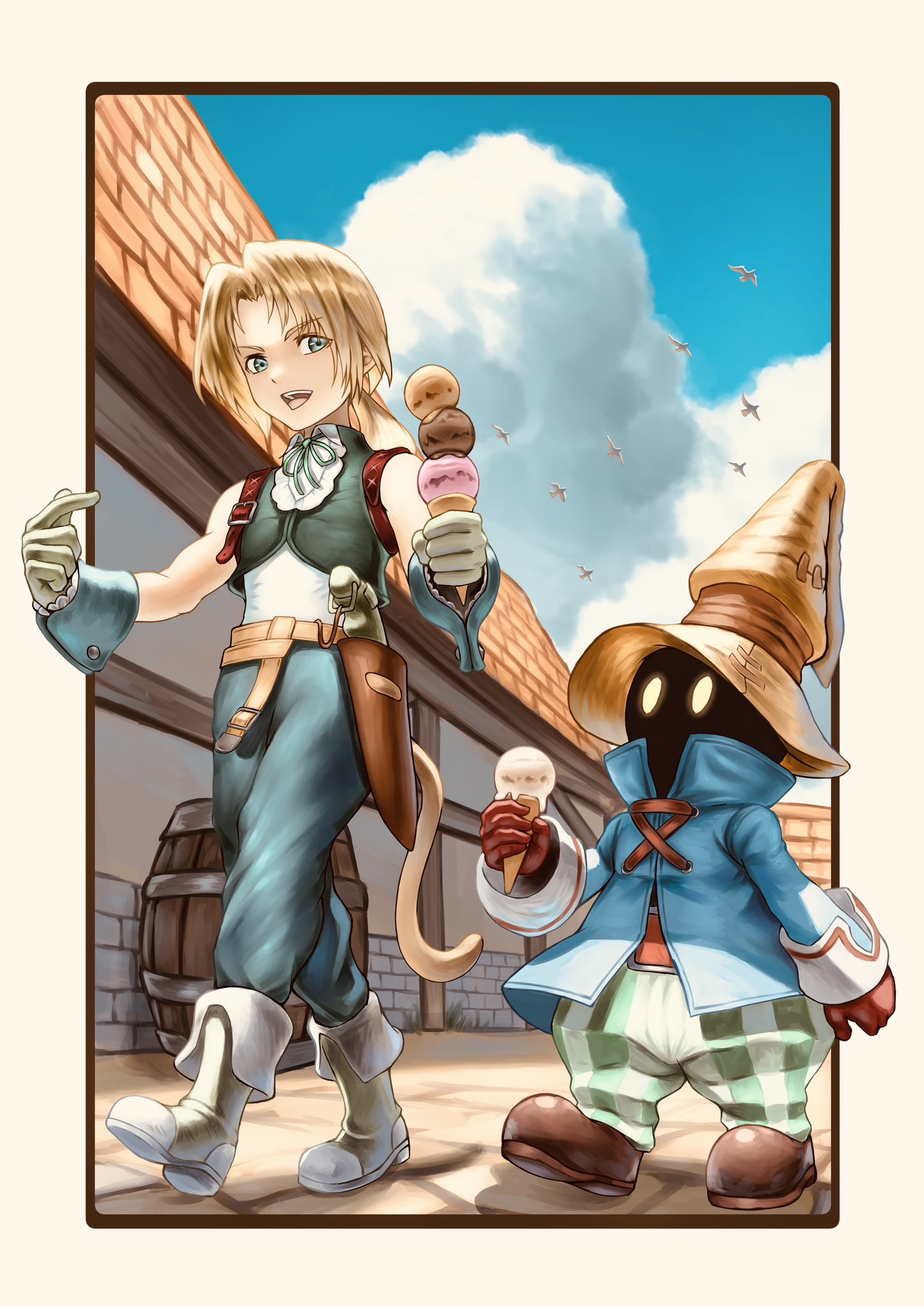 ずぱきょ on Twitter: "友達であり仲間であり兄弟のような関係 #FF9 #FF9_23周年 #イラスト #illust #絵描きさんと繋がりたい https://t.co ...