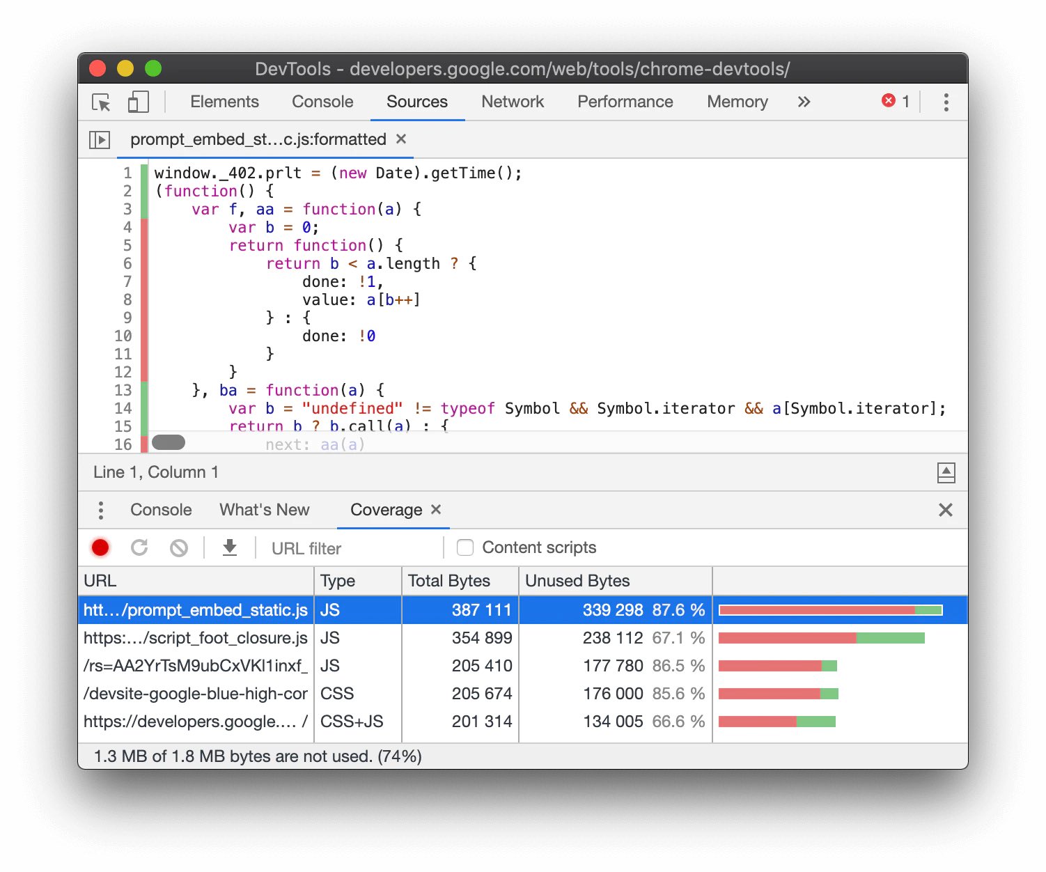 Masoud Golchin on Twitter: "تب "Coverage" در DevTools کروم به شما کمک می‌کنه تا کدهای جاواسکریپت ...