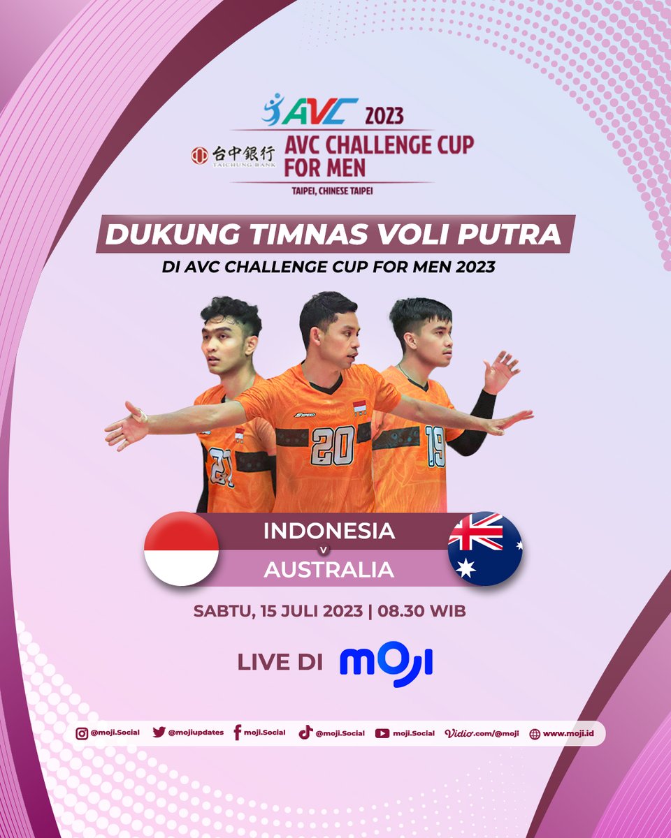 Its MOJI on Twitter: "Perebutan posisi 5 & 6 se-𝐀𝐒𝐈𝐀 🌏!!! 🇮🇩🇮🇩🇮🇩 AVC Challenge Cup for Men 2023🏐 ...