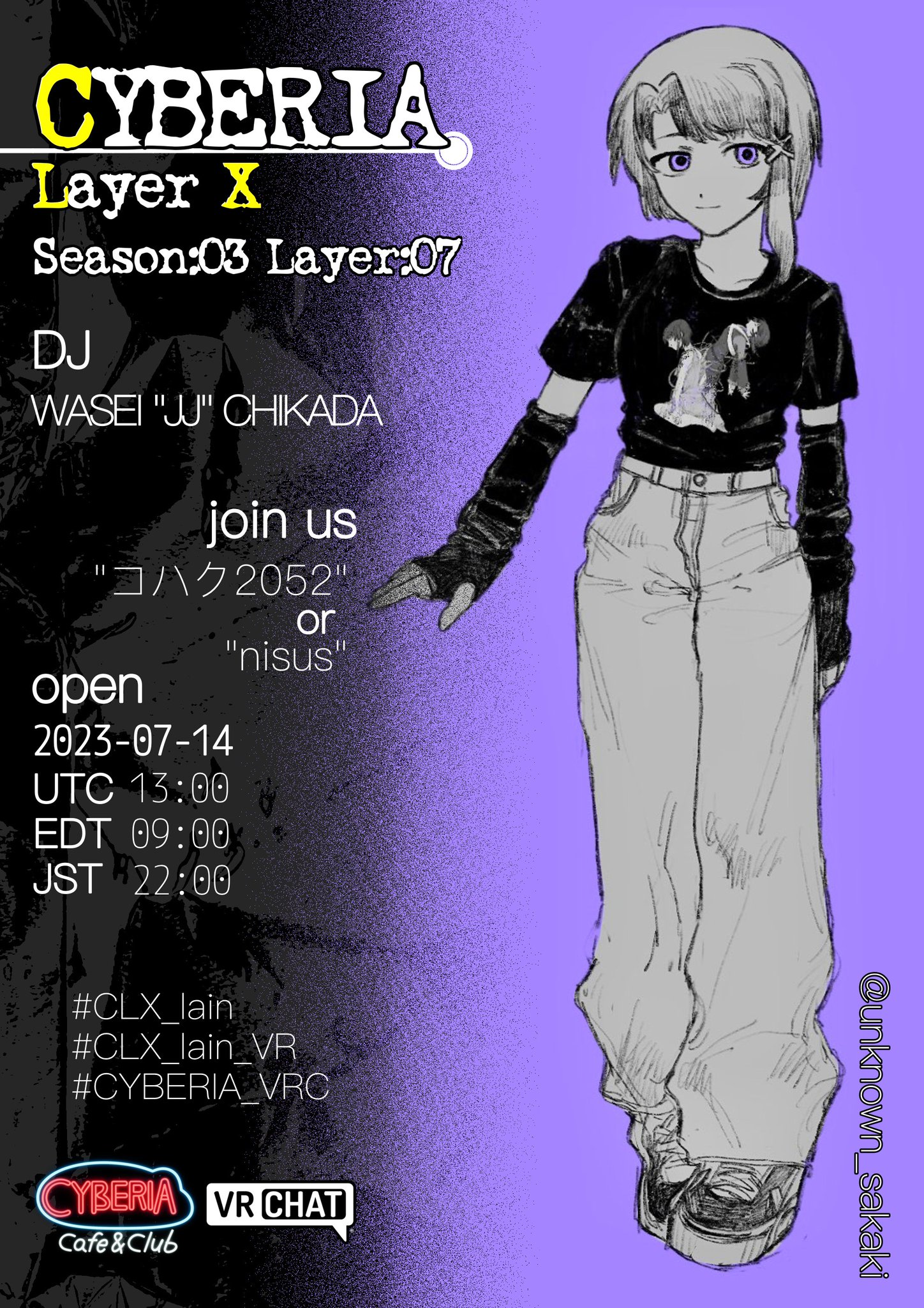 WASEI "JJ" CHIKADA on Twitter: "【Cyberia Layer X season:03】Layer:07 今夜会いましょう。 See you later. day ...