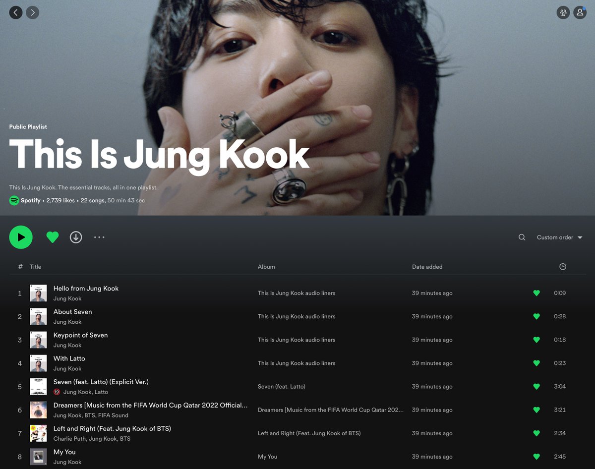 Golden Times on Twitter: ""This Is Jung Kook" Playlist on Spotify! #JungKook_Seven 🔗 https ...