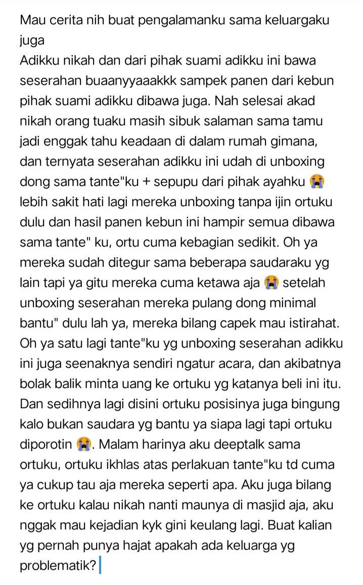 Seputar Keluarga Cek Pinned Tweet On Twitter Hantaran Di Unboxing Tanpa Izin Oleh Para Tante