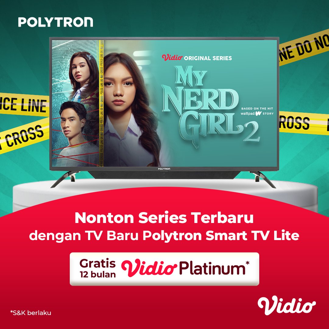 Vidio on Twitter: "Saksikan My Nerd Girl 2 dengan TV Polytron dan dapatkan promo GRATIS 12 bulan ...