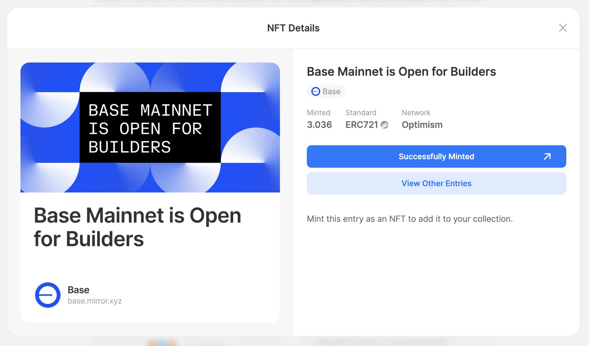 Phạm Ninh on Twitter: "Mint NFT BASE Mainnet để tăng cơ hội nhận Airdrop nghìn USD từ ...