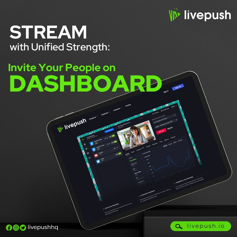 Livepush on Twitter: ""Stream Together, Succeed Together: Bring Your People on your dashboard ...