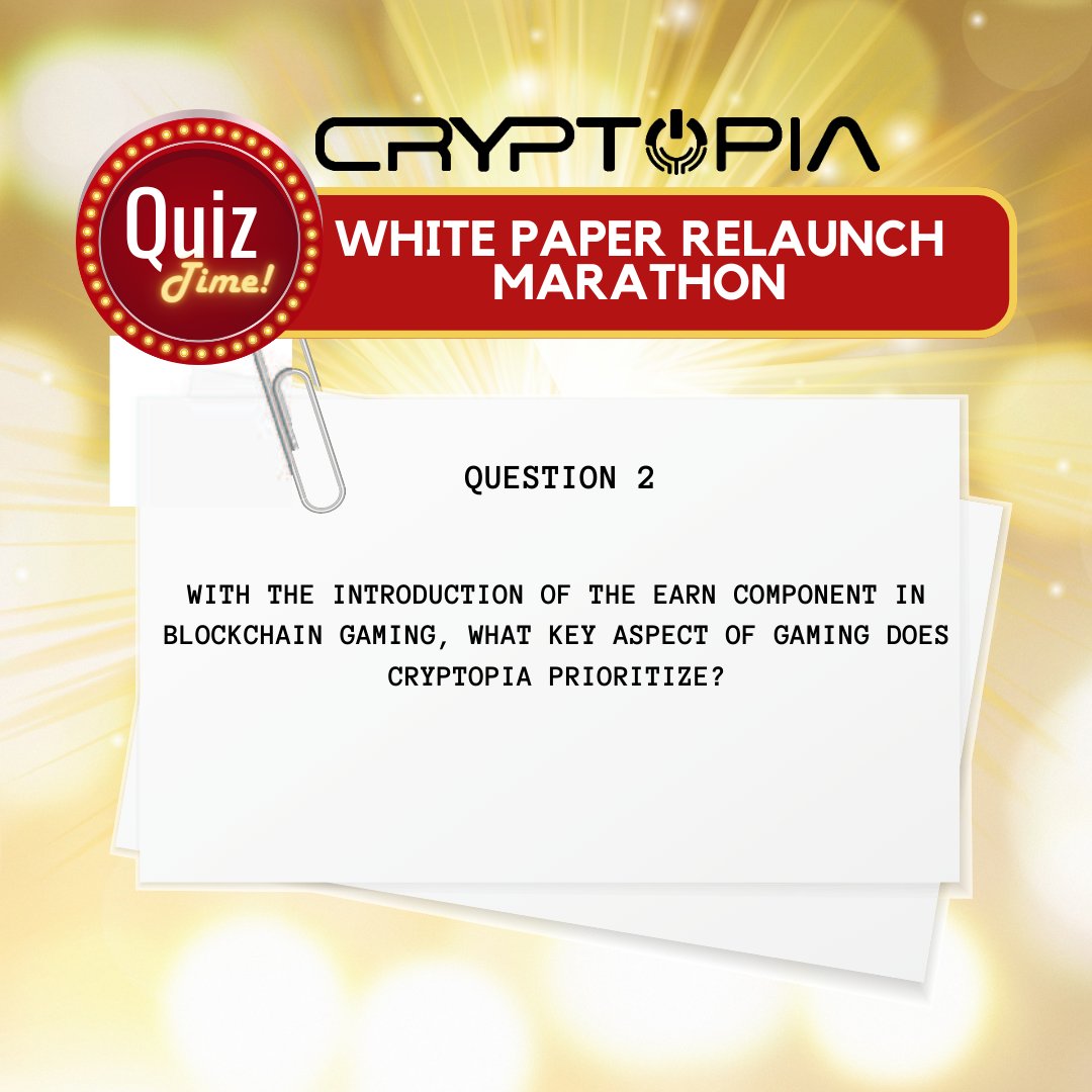 Cryptopia on Twitter: "🌟 Let's keep the Cryptopia White Paper Relaunch Marathon rolling, Here's ...