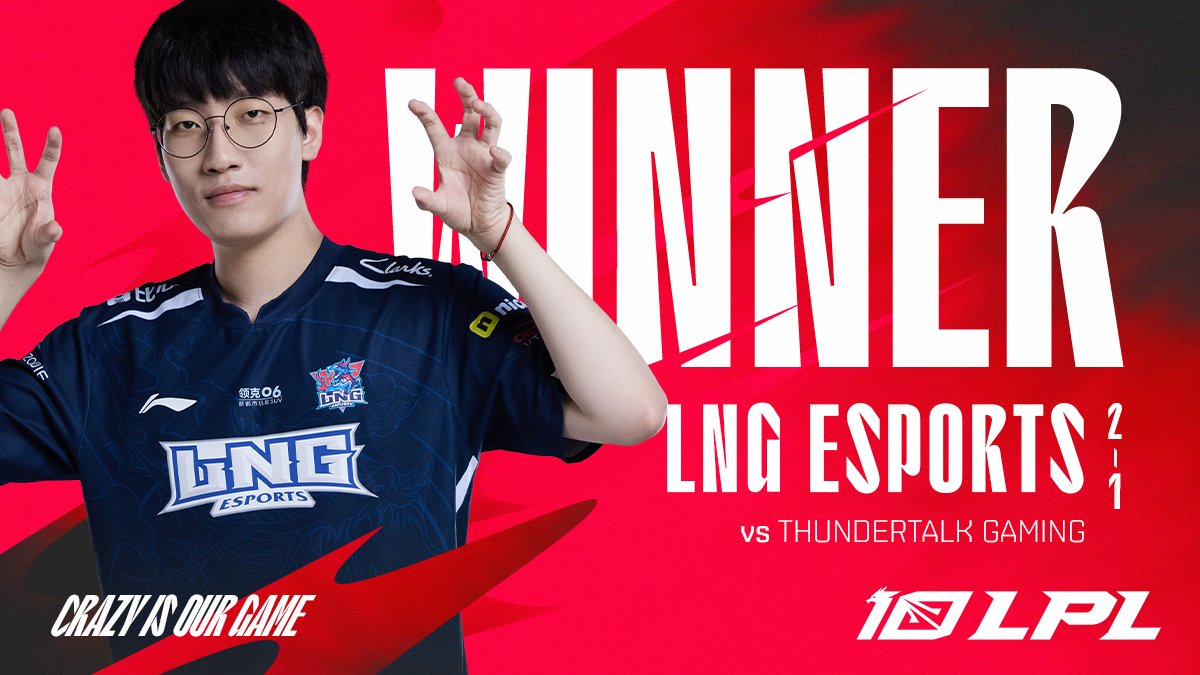 LPL on Twitter: "BOOO! 👻 LNG take their 11th win, and eliminate TT from 2023 #LPL Summer ...