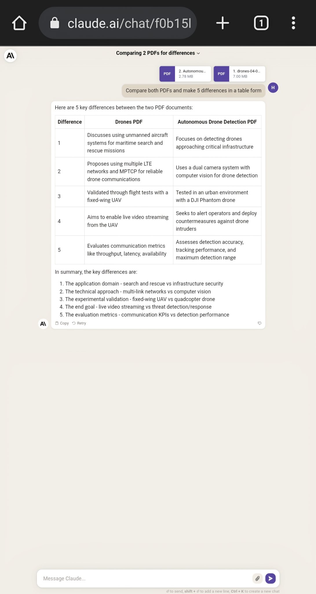 AI Tools on Twitter: "Just now tried Claude 2: I uploaded two PDFs and asked to compare both ...