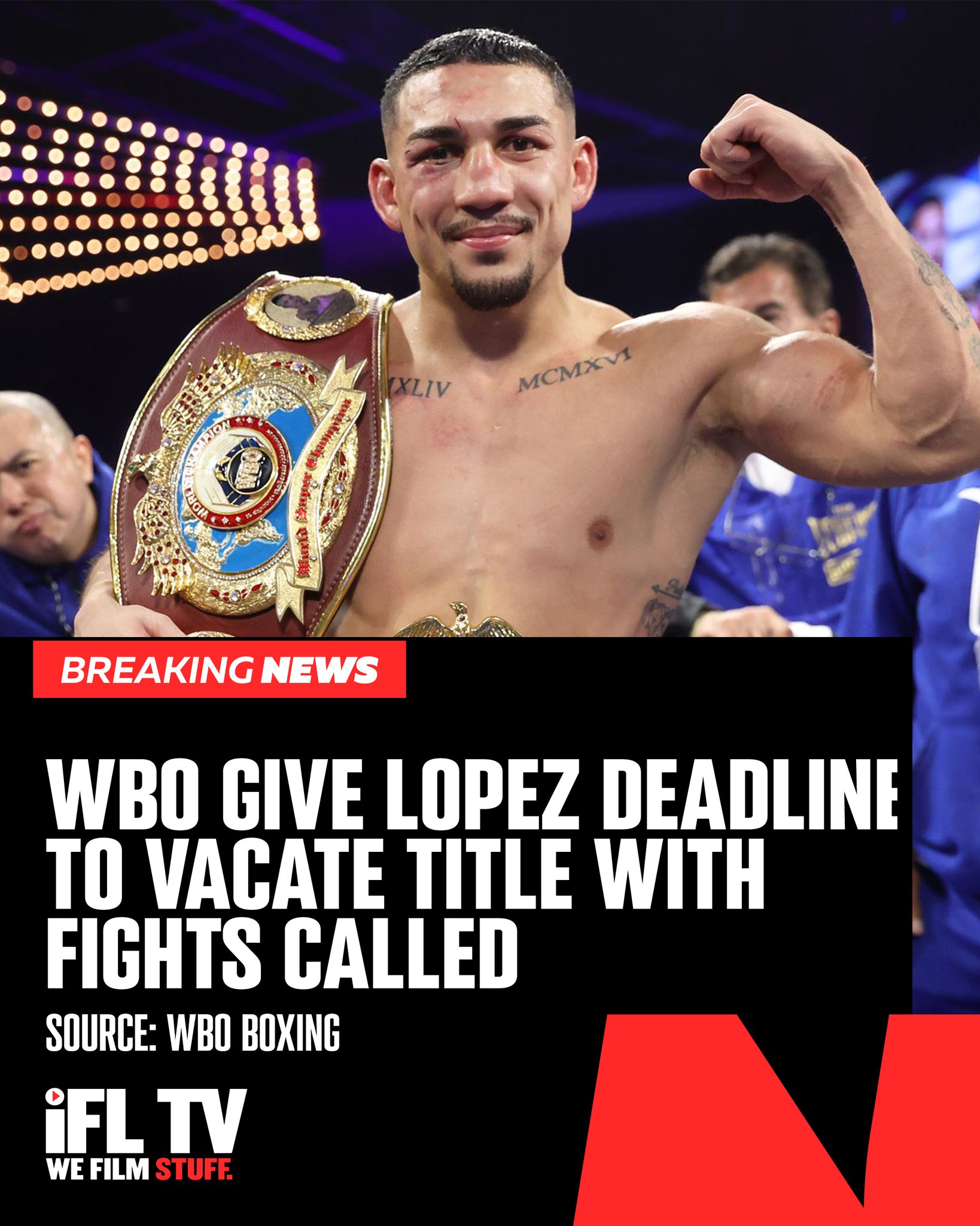 IFL TV on Twitter: "The WBO has announced that Teofimo Lopez has 24 hours to inform them that he ...