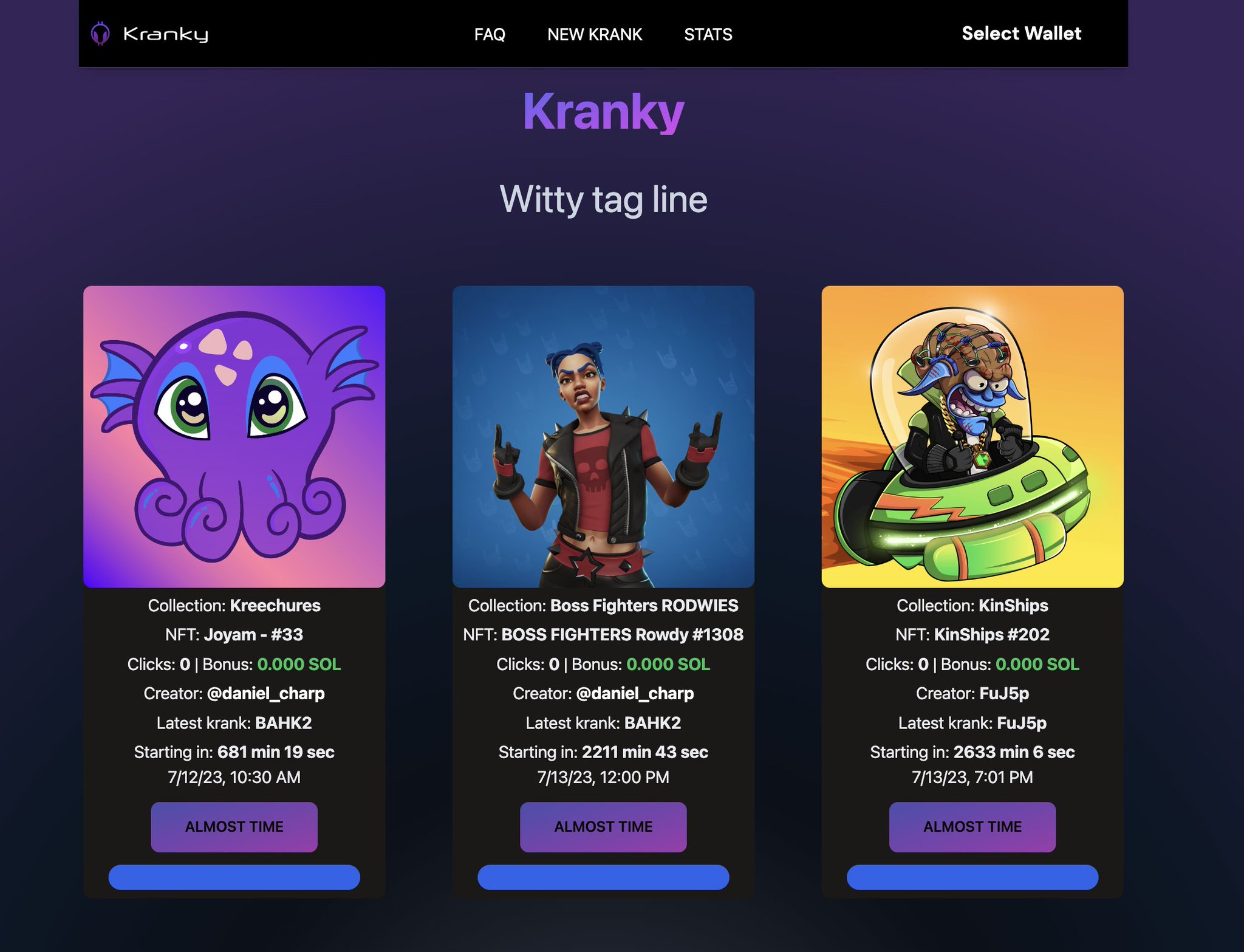 KinShips on Twitter: "2 days until the KinShips NFT give away event begins on Kranky! The Krank ...