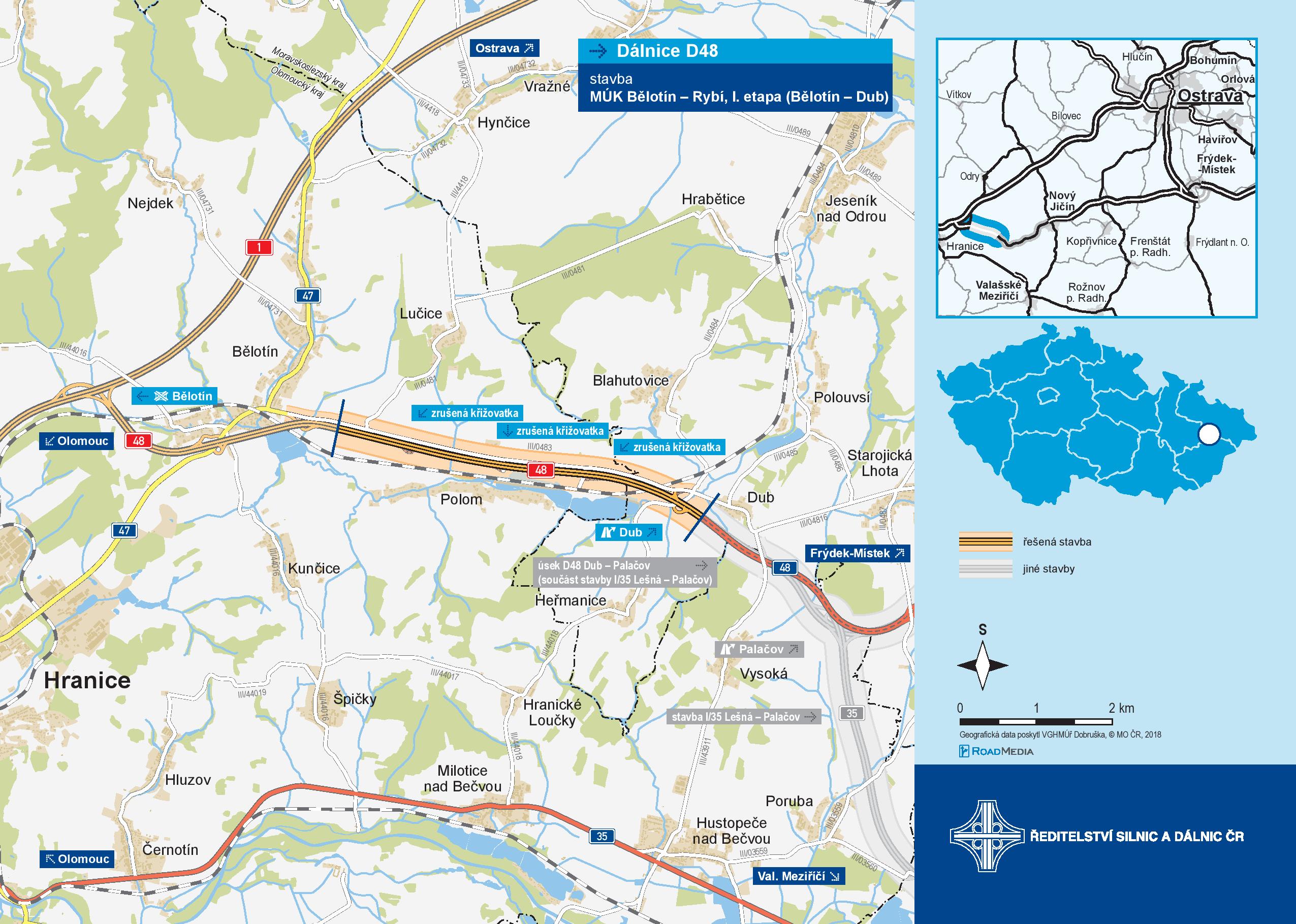 ŘSD Moravskoslezský kraj on Twitter: "Stavba dálnice D48 (Bělotín–Rybí) křižuje železniční ...