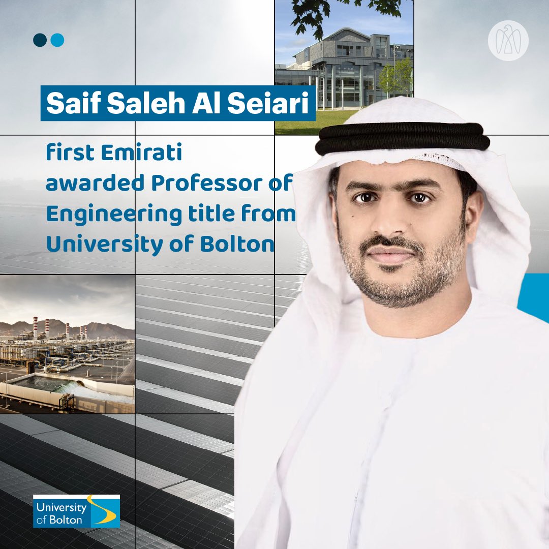 مكتب أبوظبي الإعلامي on Twitter: "Saif Saleh Al Seiari has been awarded the Professor of ...