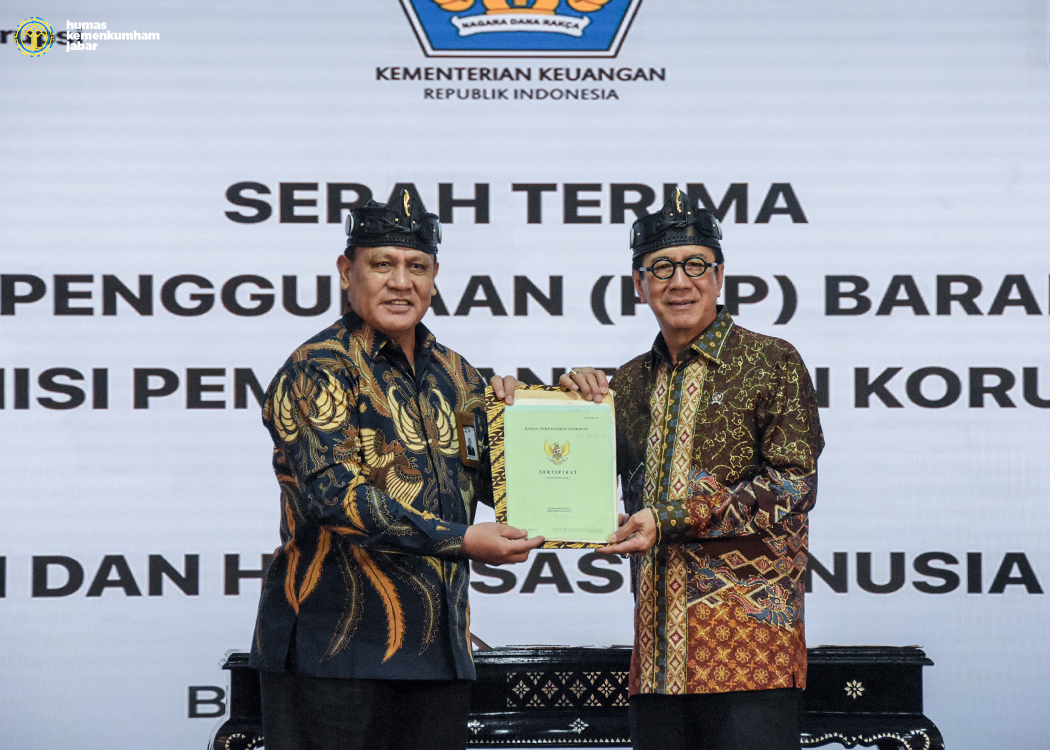 Kanwil Kemenkumham Jabar on Twitter: "Kanwil Kemenkumham Jabar Fasilitasi Penyerahan Aset KPK ...