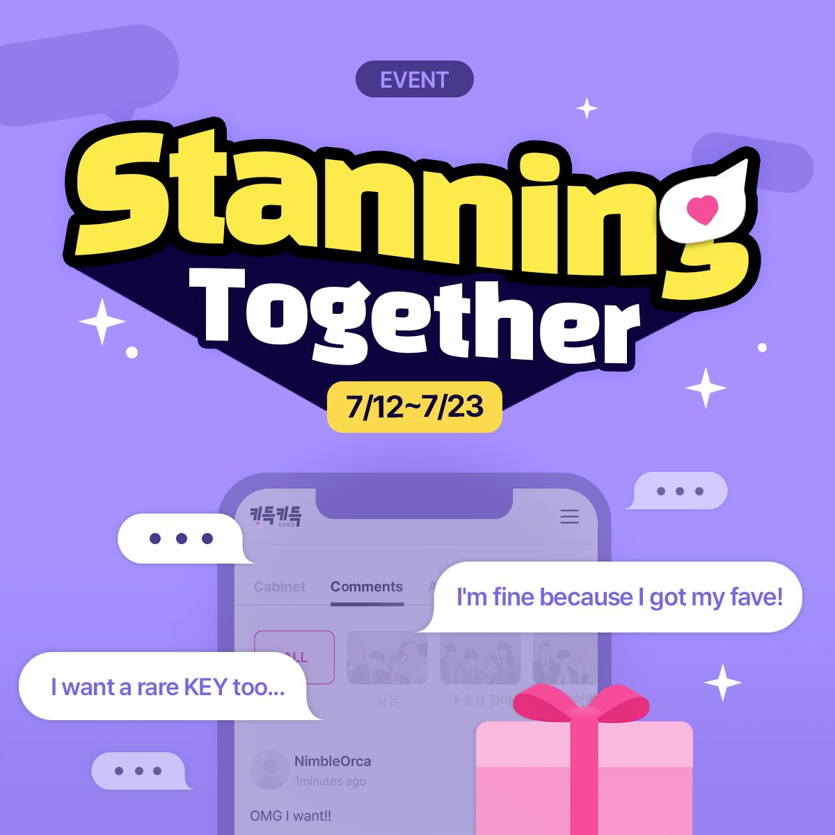 키득키득(KDKD) on Twitter: "Stanning Together 👯 Event A private community by webtoon exclusively ...