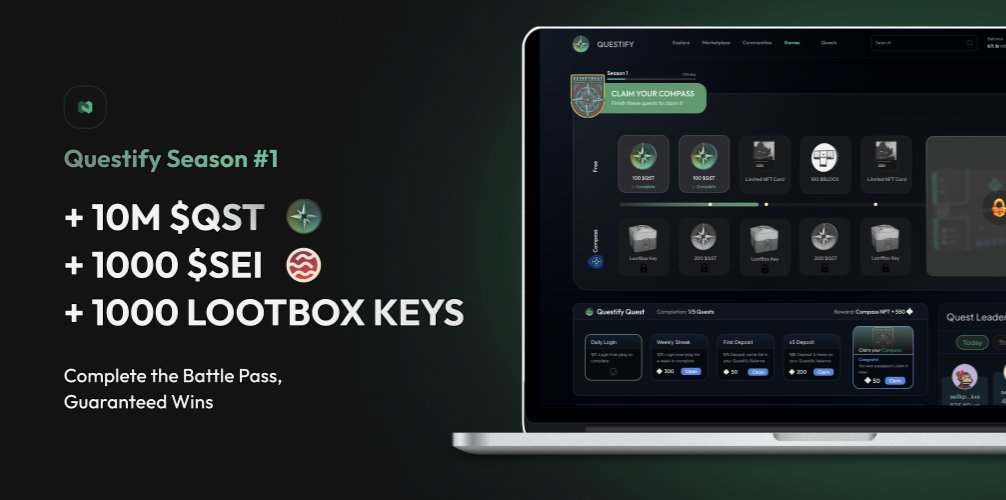 Questify (🎮, 🚢) | @EthCC 17-22 on Twitter: "📣 Questify Season #1 starts now 📣 The Questify ...