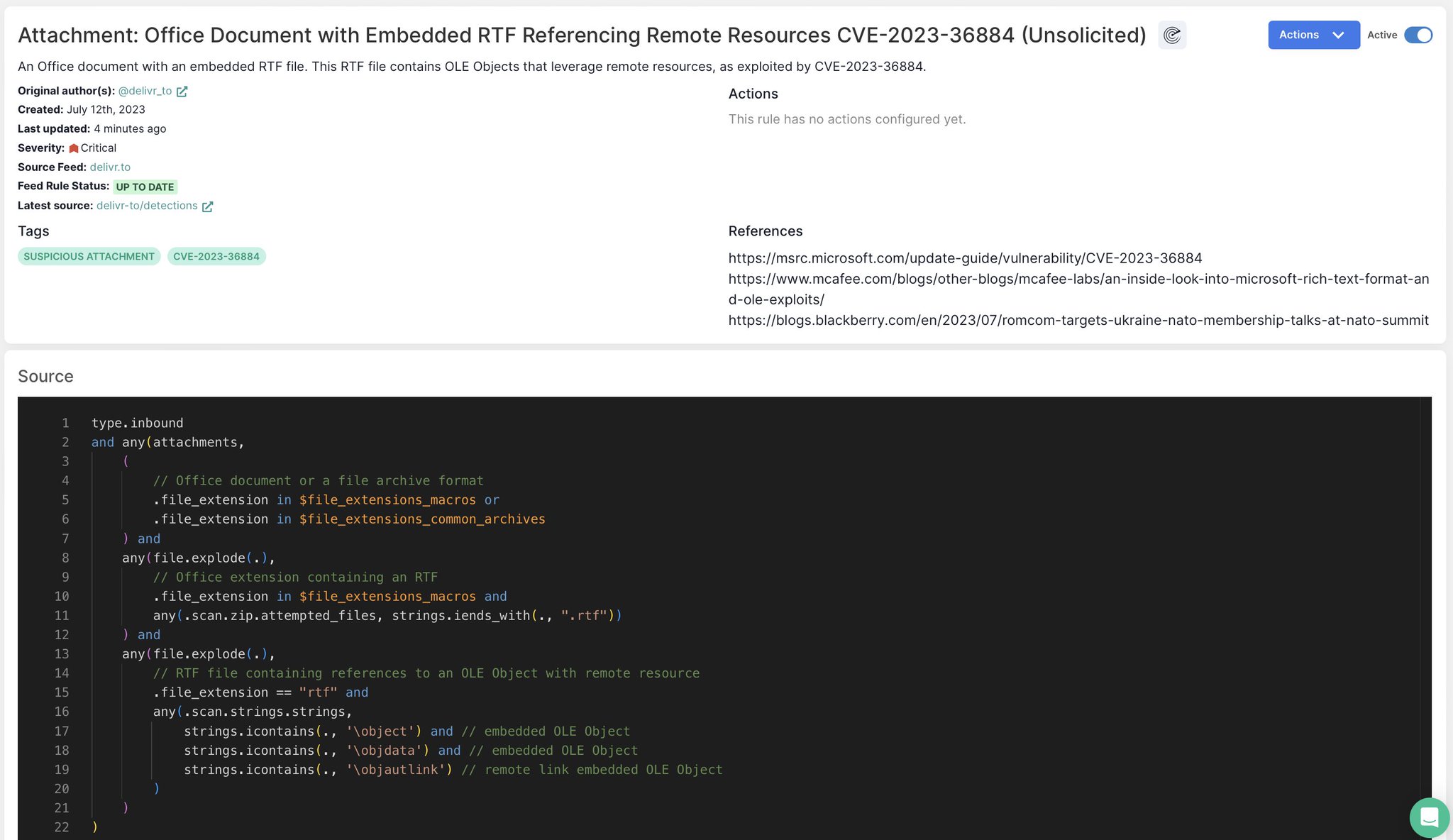 delivr.to on Twitter: "[DETECTION] We’ve added a new @sublime_sec rule to our detections repo ...
