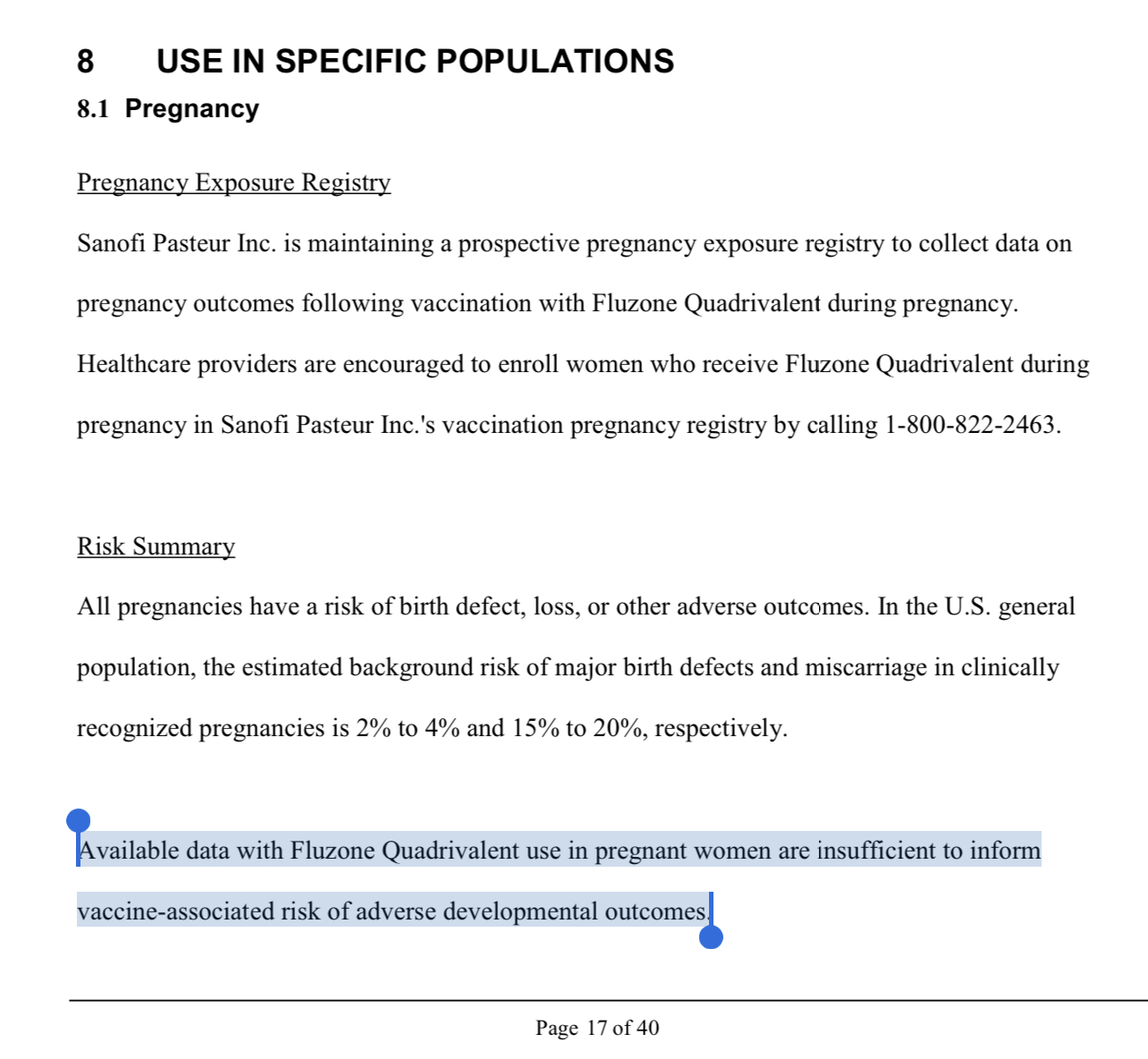 Chief Nerd on Twitter: "Fluzone Quadrivalent Vaccine: "Available data with Fluzone Quadrivalent ...