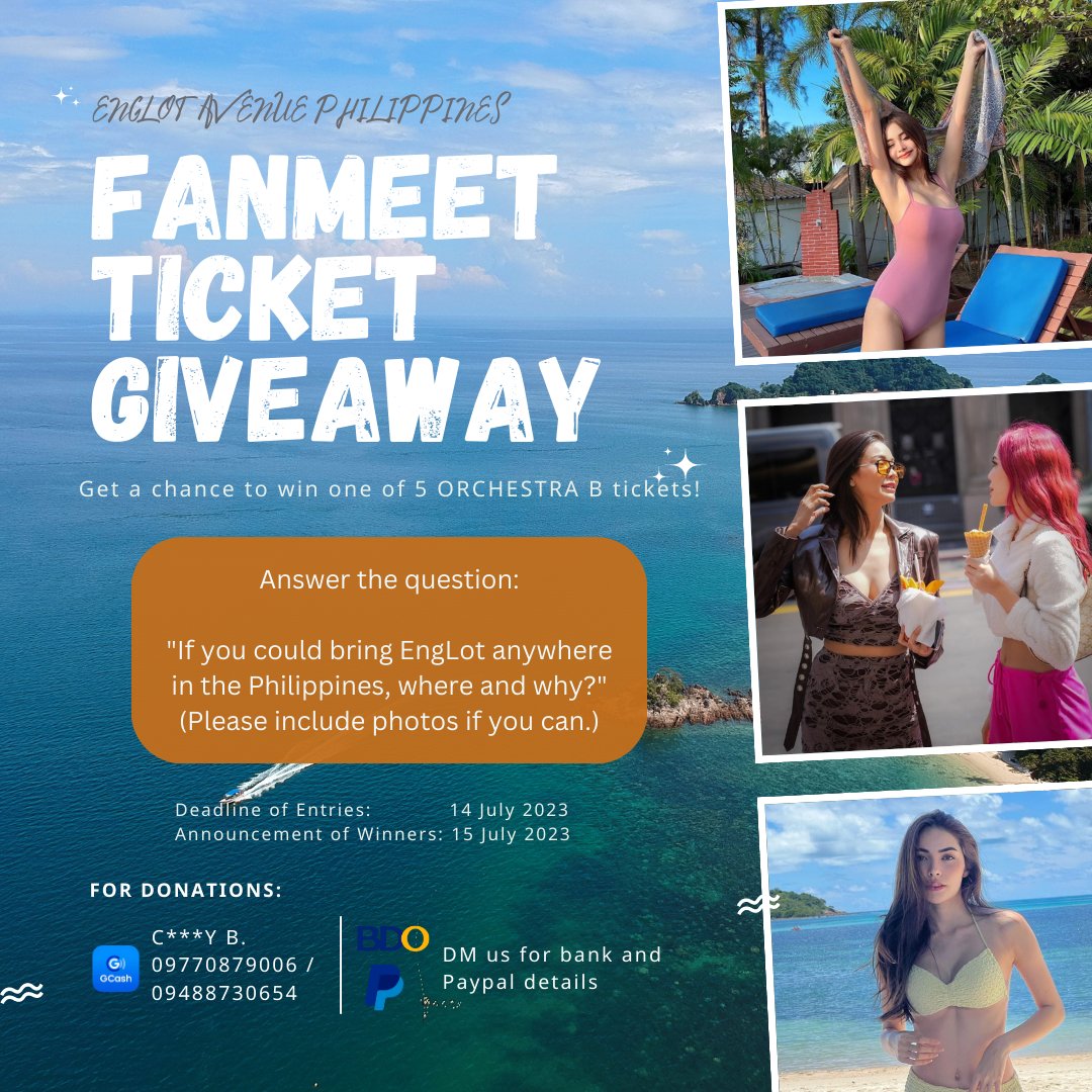 EngLot Avenue Philippines (Official) on Twitter: "📣 ENGLOT FANMEET TICKET GIVEAWAY 📣 3rd wave is ...