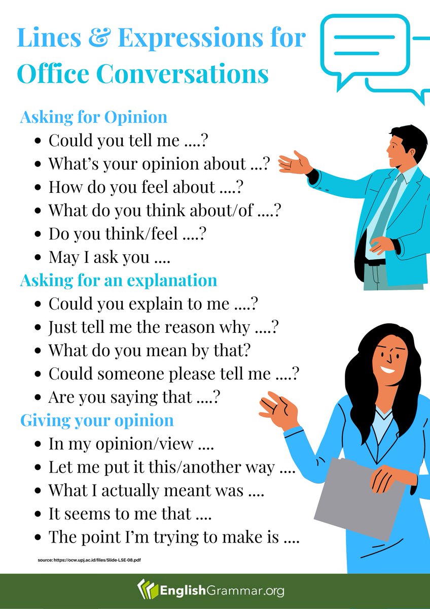 English Grammar on Twitter: "Lines and Expressions for Office ...