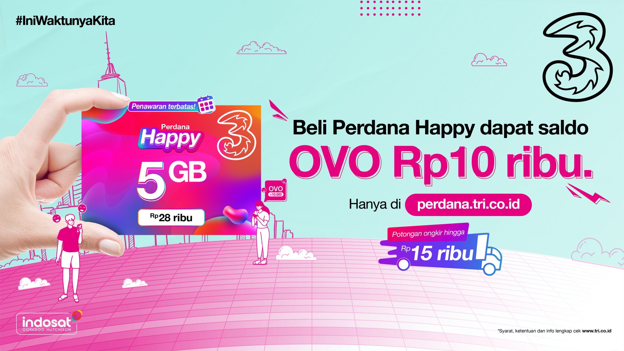 3 Indonesia on Twitter: "#IniWaktunyaKita beli perdana #Happy 5GB anti ribet di https://t.co ...