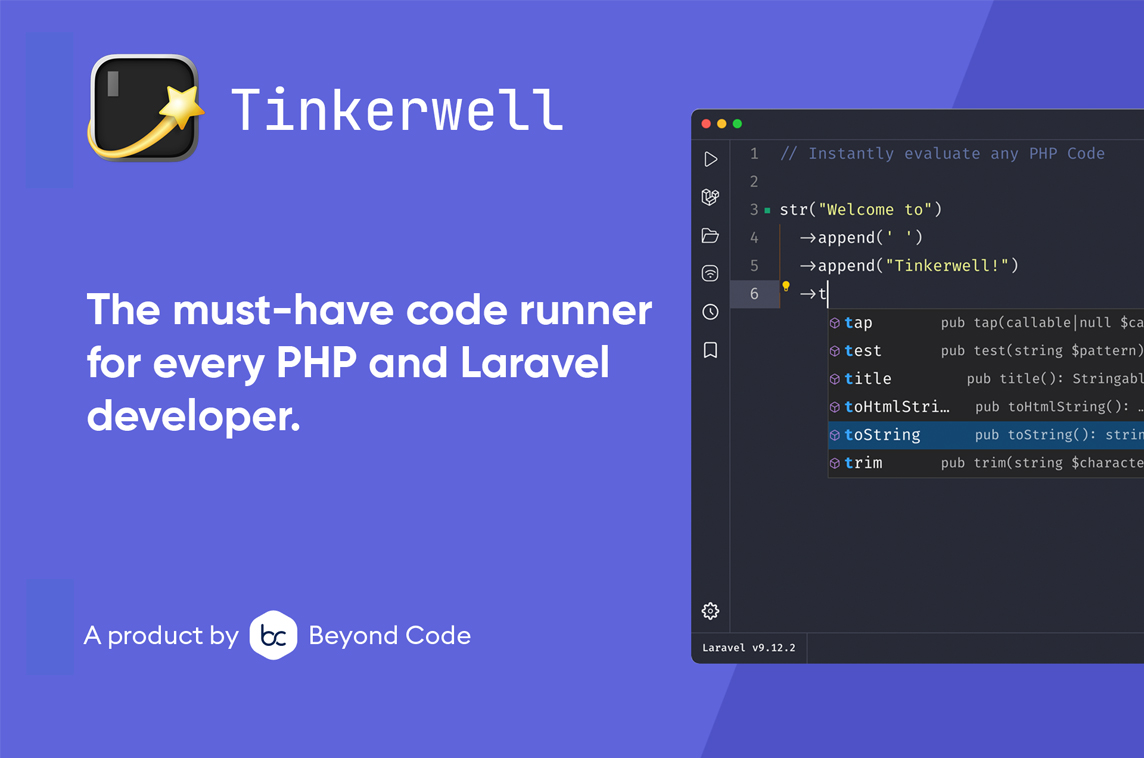 Madewithlaravel On Twitter A Must Have Companion For Your Ide Tinkerwellapp Is A Code Runner