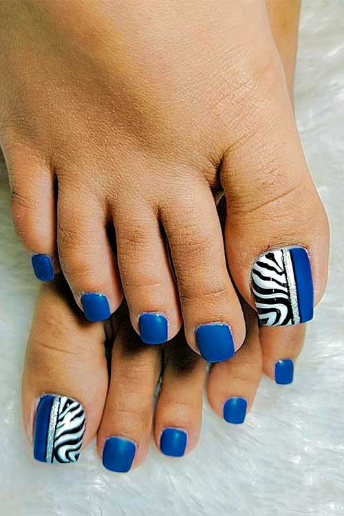Blue Toe Nail Designs