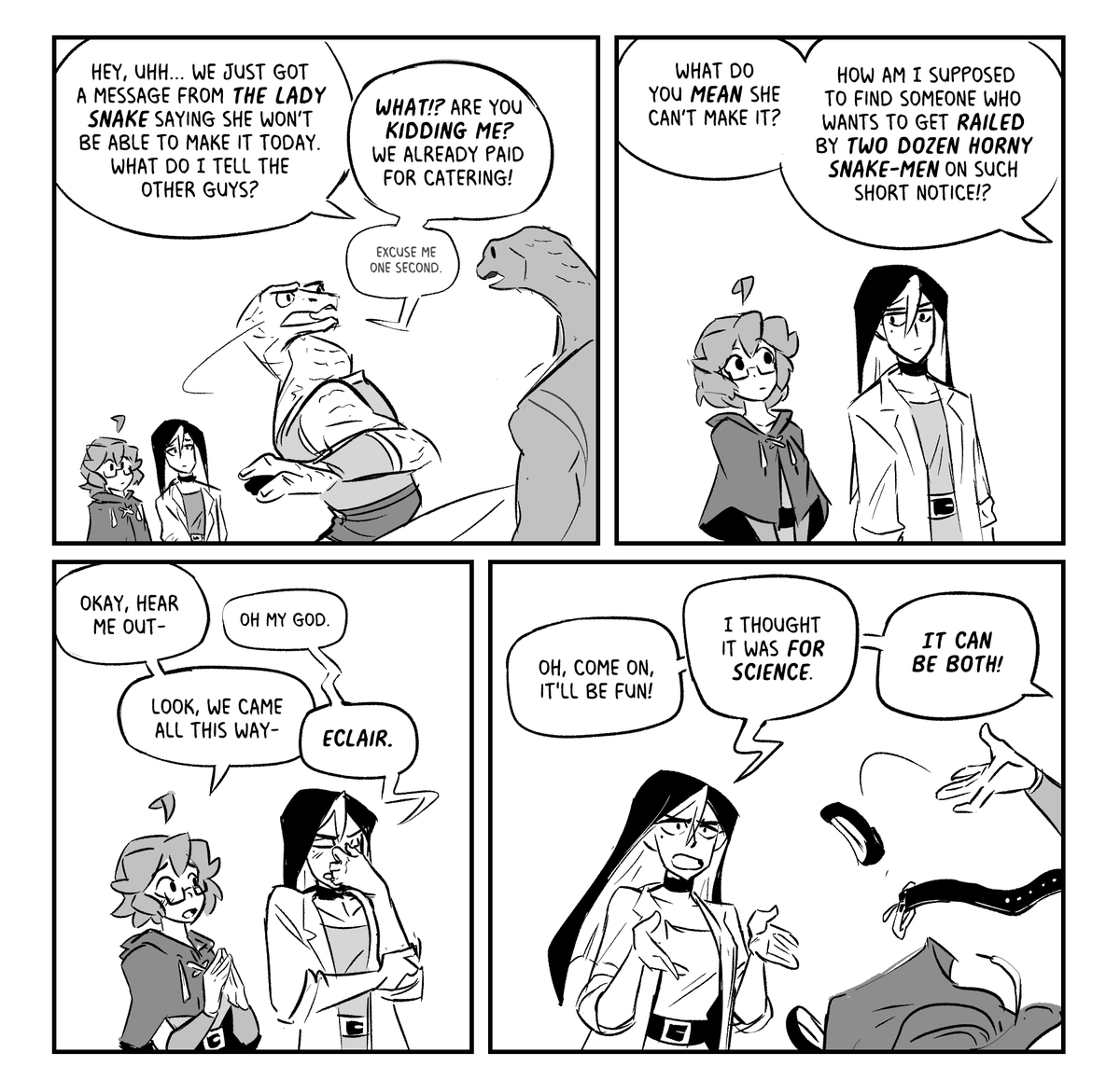 Razz 🦊 on Twitter: "RT @spicymancer: Monster Researchers Eclair and Andie go to a ball."