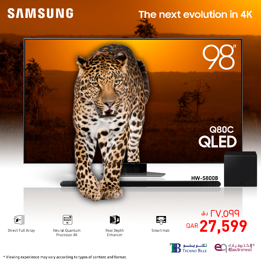 TBQ on Twitter: "Supersize your entertainment with Samsung 98" Class QLED 4K TV Q80C Order Now ...