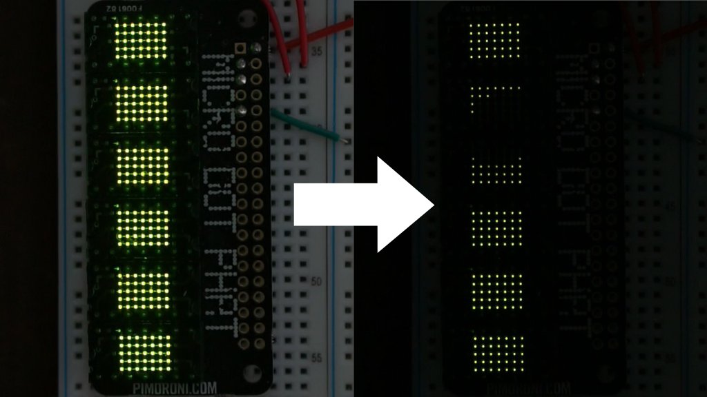 Fred on Twitter: "I drove a @Pimoroni Micro Dot pHAT with an @Raspberry_Pi Pico to show the ...