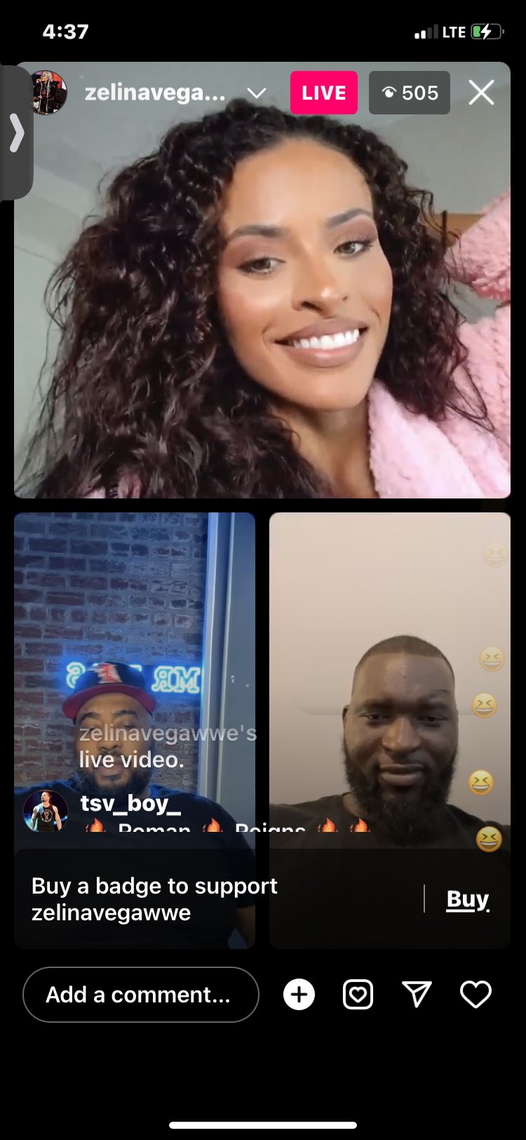 Public Enemies on Twitter: "Zelina Vega is on IG Live with Omos & QueenzFlip. https://t.co ...