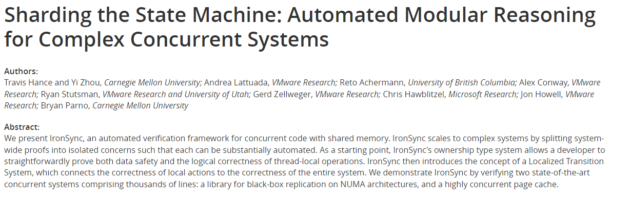 VMware Research on Twitter: "From OSDI '23: "Sharding the State Machine: Automated Modular ...