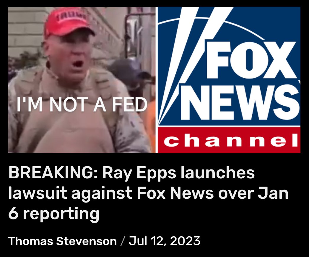 🇺🇸 Rich Howard 🇺🇸 on Twitter: "Fox News is being sued for defamation by Ray Epps, a man linked ...