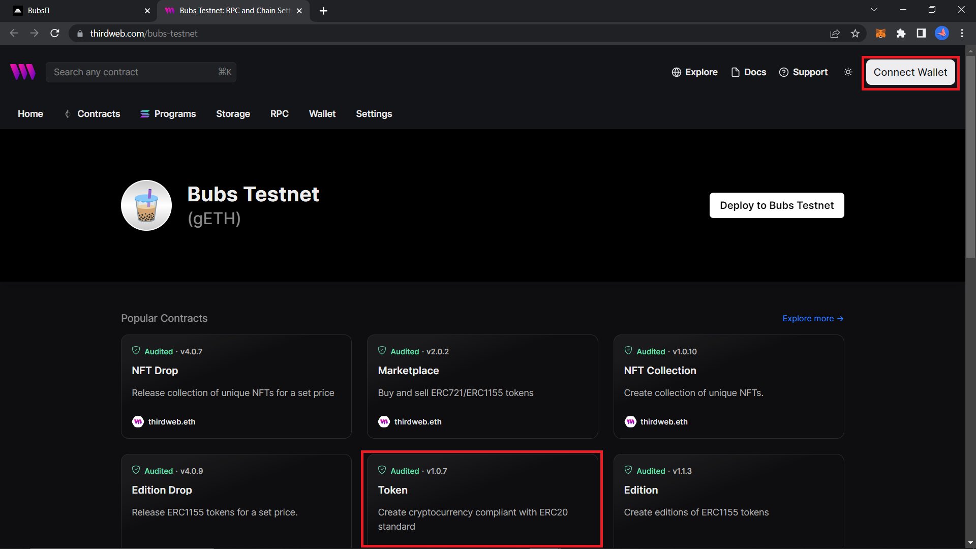 Airdrop Heroes on Twitter: "🔷 Deploy a Token with Thirdweb: Go to https ...