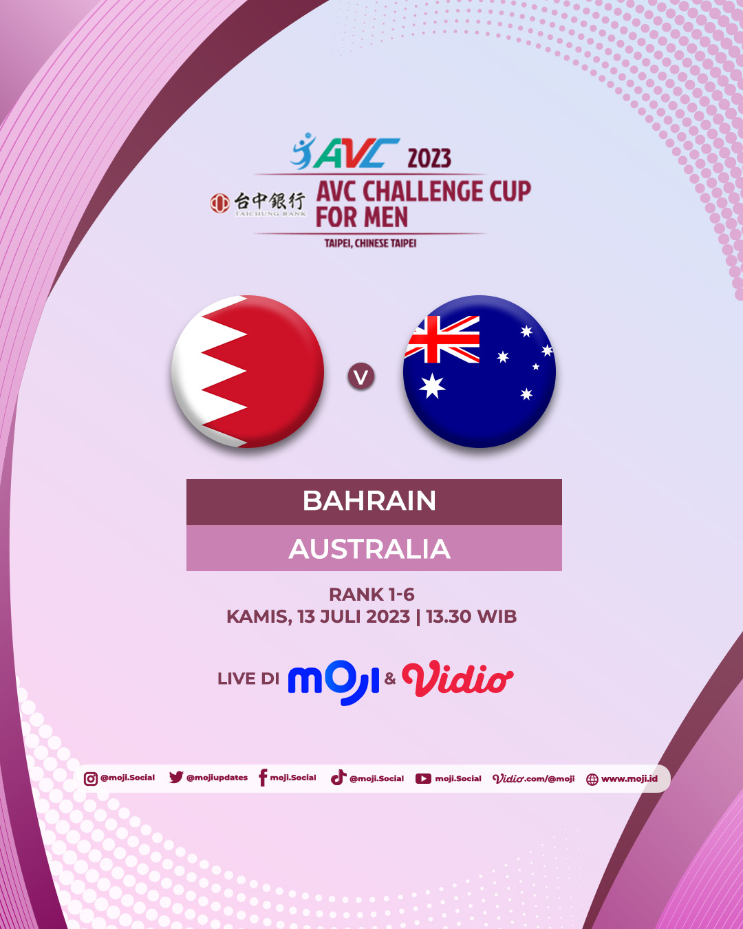 Its MOJI on Twitter: "AVC Challenge Cup for Men 2023🏐🤾‍♂️🔥 Saksikan serunya pertandingan antara ...