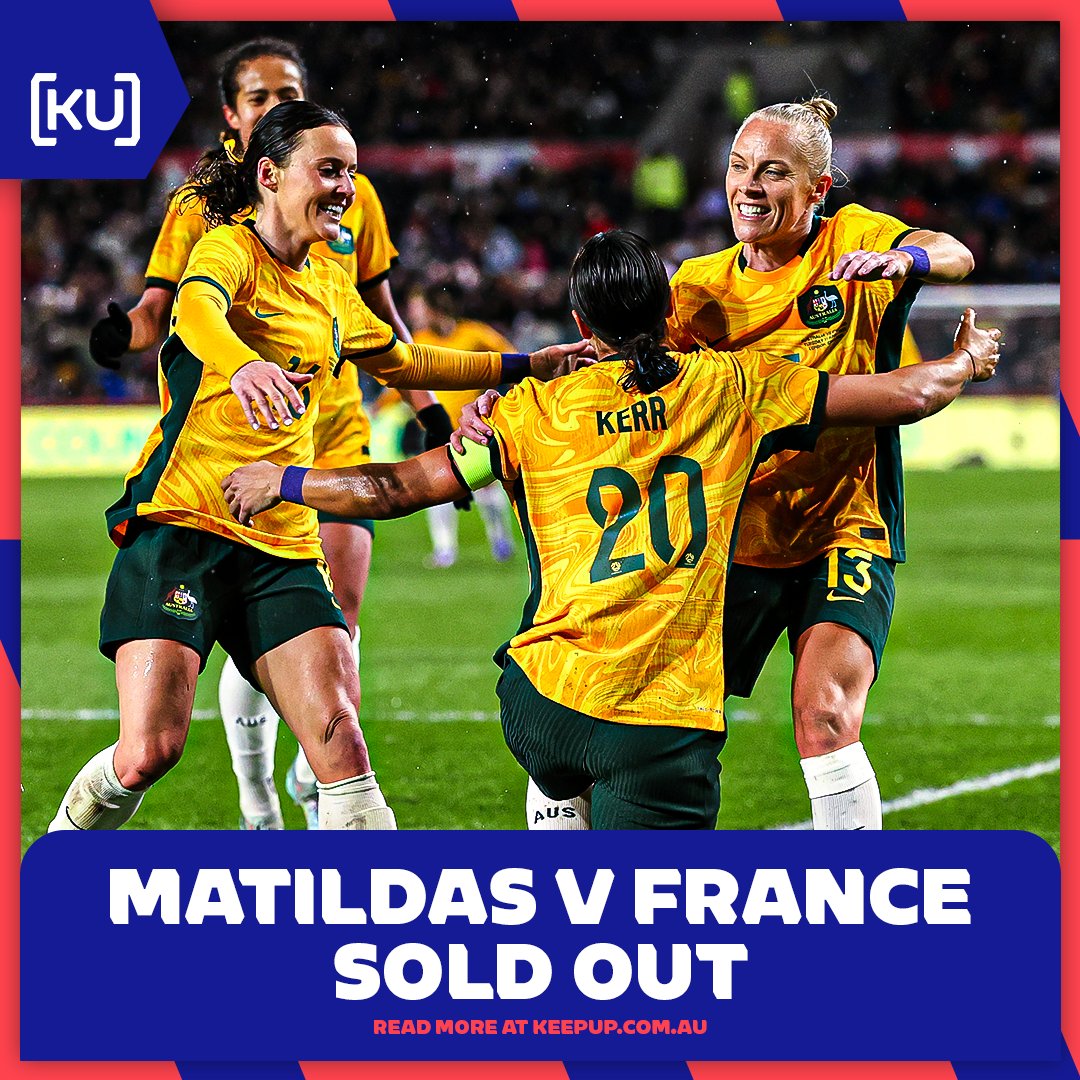 KEEPUP on Twitter: "A record Matildas crowd is LOCKED IN 🔥🇦🇺 Football Australia have confirmed ...