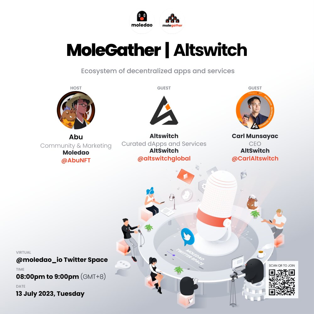 moledao on Twitter: "Join us for our twitter space session together with @altswitchglobal ...
