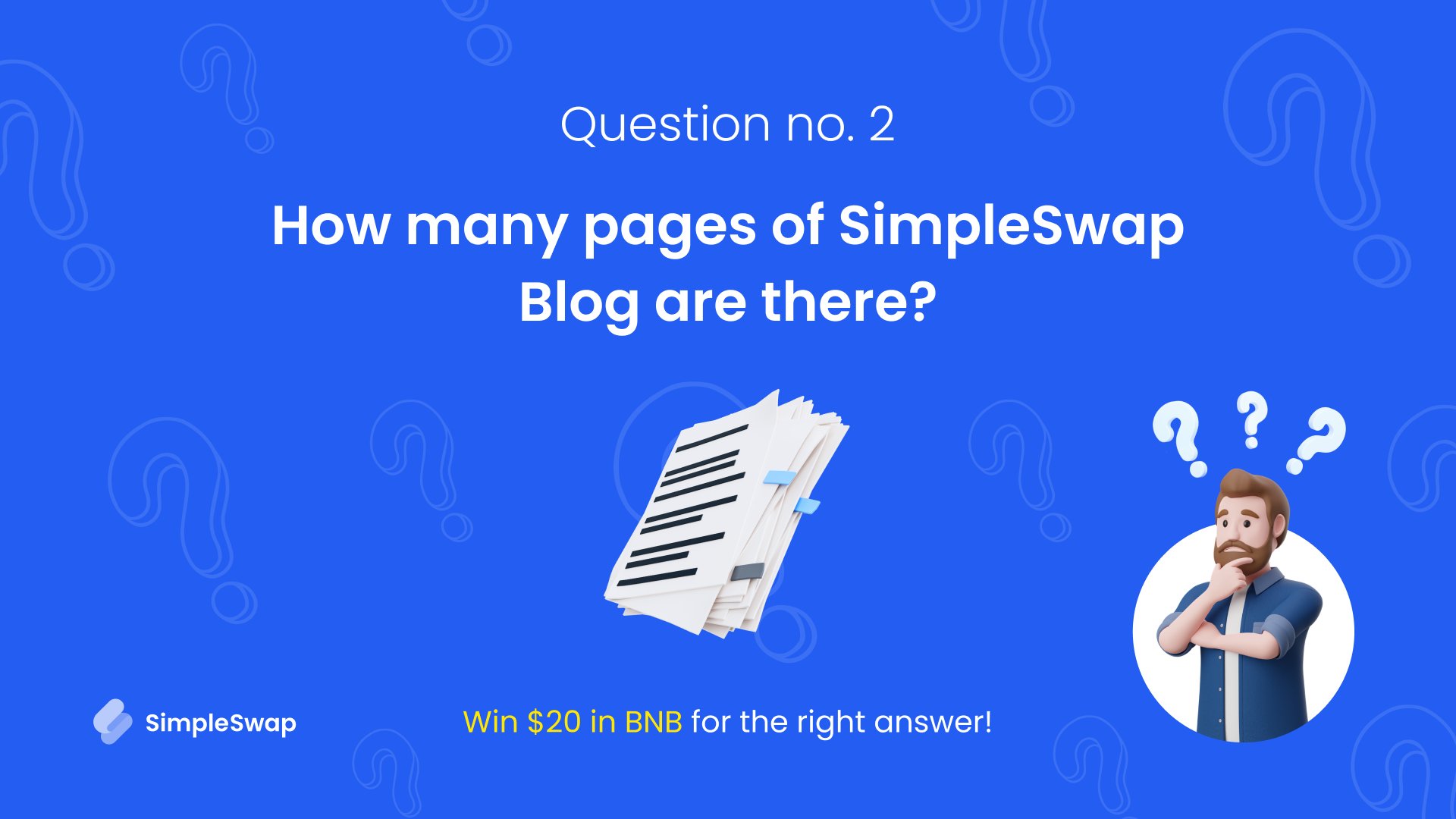SimpleSwap on Twitter: "Second question! How many pages of SimpleSwap Blog are there? 1⃣ 28 2⃣ ...