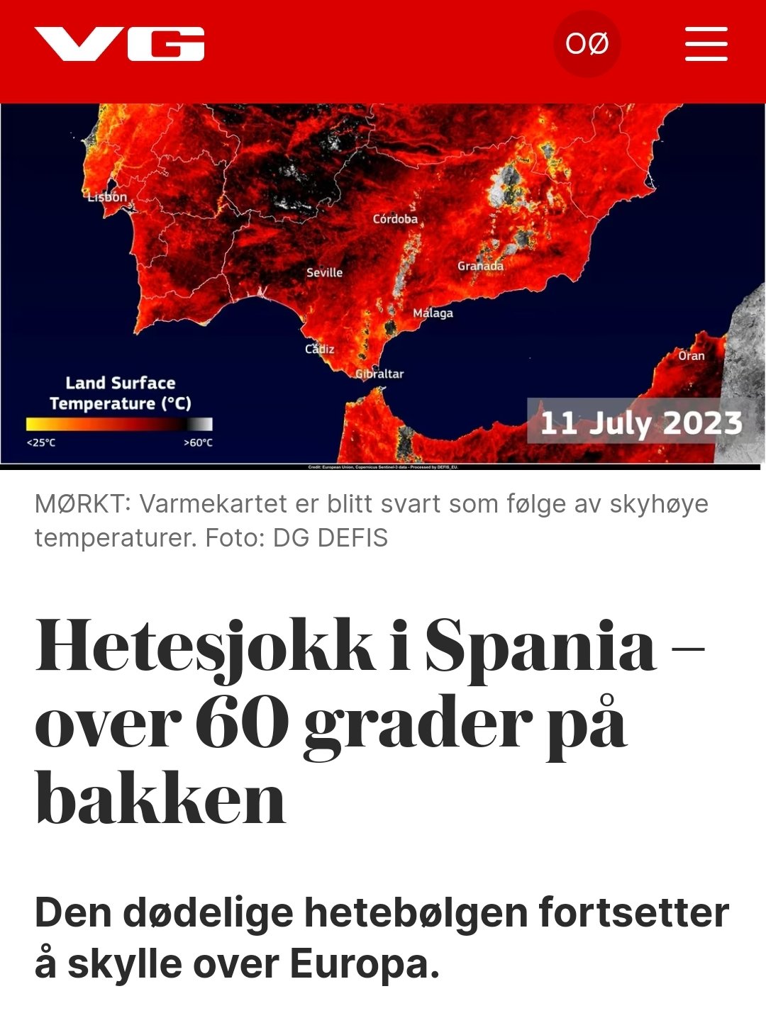 Ole Østlid on Twitter: "Spania er svartsvidd og askegrå ifølge klikkavisen VG. Det er også gjort ...