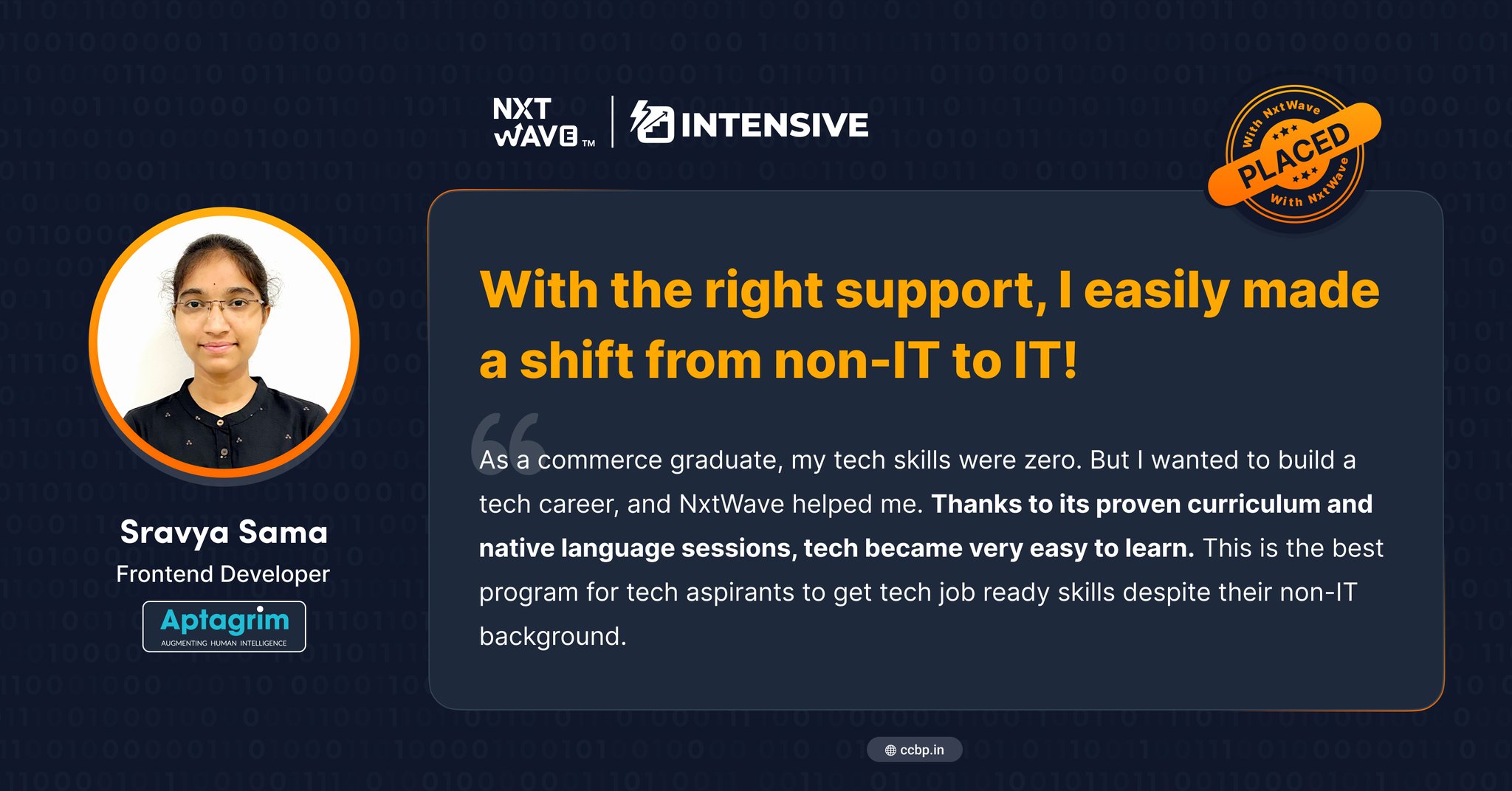 Nxtwave On Twitter Sravya Always Wanted To Start Her Career With A Good Job With Nxtwave She