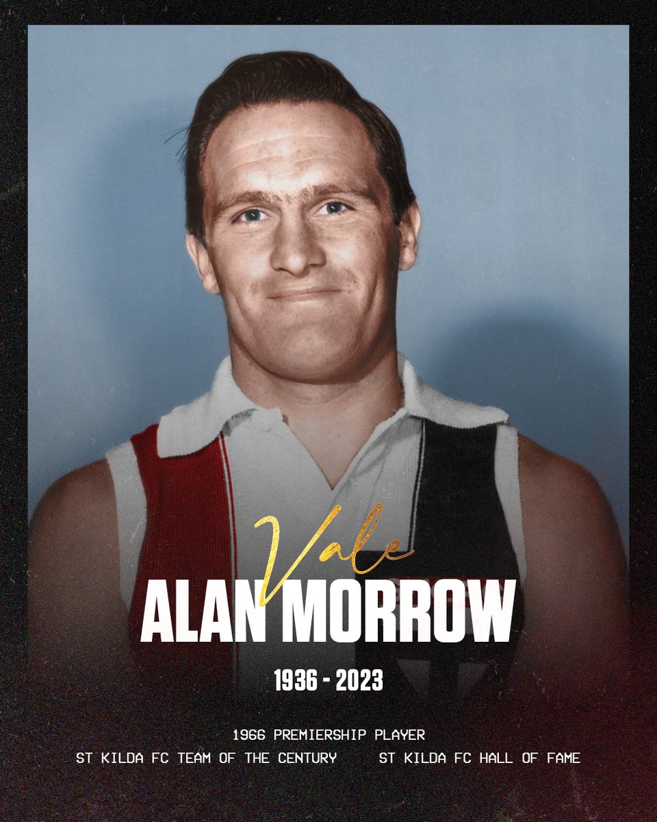St Kilda FC on Twitter: "We're saddened by the passing of Premiership Player, Alan Morrow. Part ...