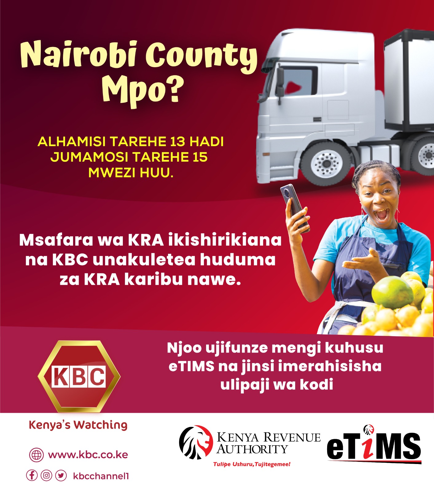 KBC English Service on Twitter: "Hello Nairobi! Did you know with eTiMS you can now effortlessly ...