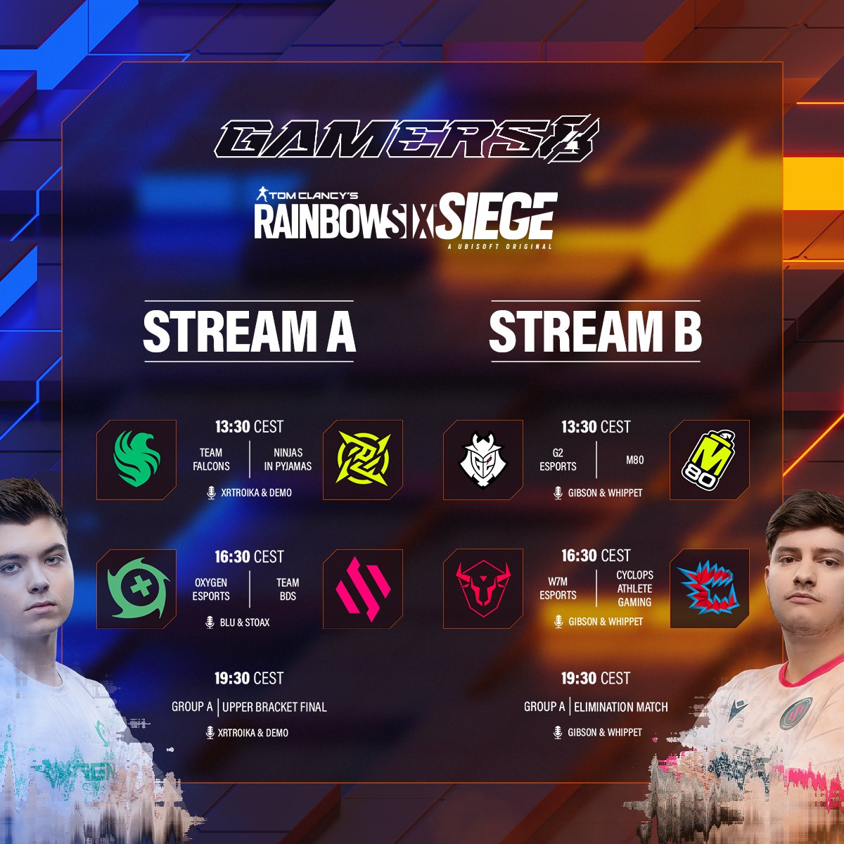 Gamers8 Esports on Twitter: "WHO IS READY FOR SOME S-TIER SIEGE TODAY⁉️ We've got a hot day full ...