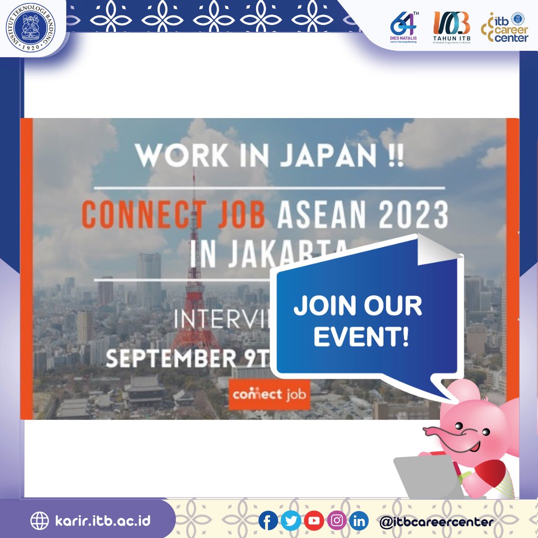 ITB Career Center on Twitter: "[EVENT] CONNECT JOB ASEAN 2023 IN JAKARTA Connect Job Fair 2023 ...