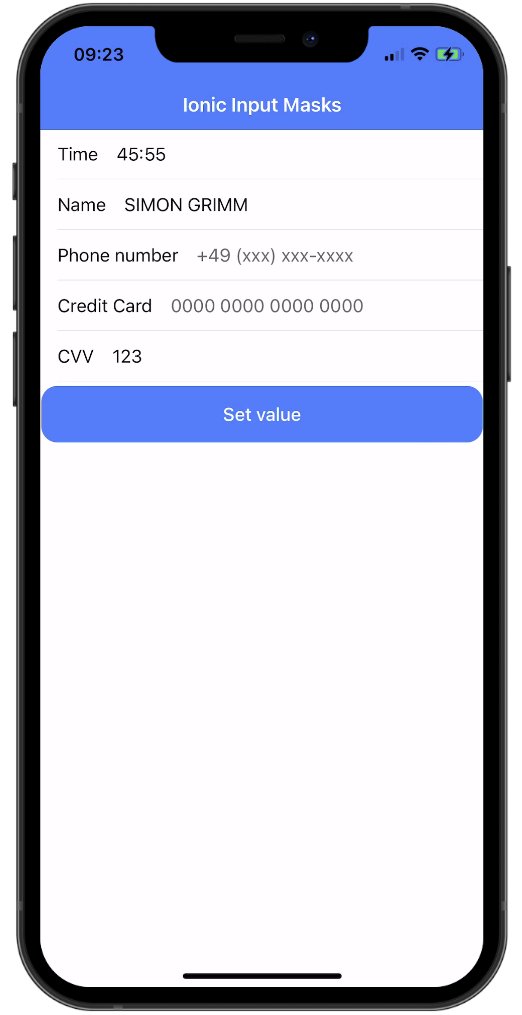 Simon Grimm On Twitter Working On A New Ionicframework Example To Cover The Input Field Masks