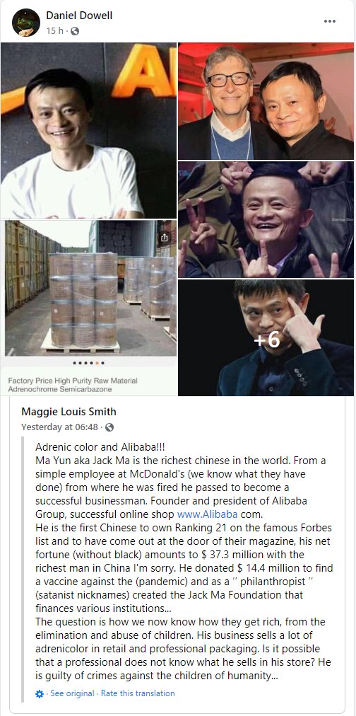 SERENDIPITY 🙏🏽 on Twitter: "JACK MA - ALIBABA / ADRENOCHROME 👇🏽"
