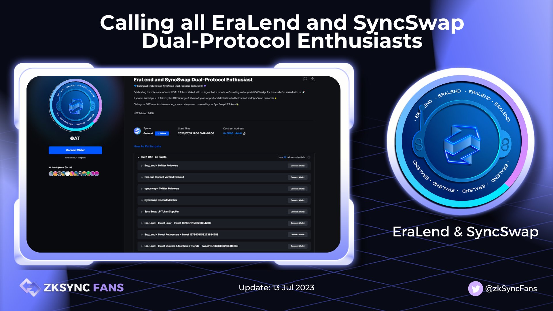 zkSync Fans ∎ on Twitter: "🚀Get 5 Stellar Points on #EraLend Now To celebrate the milestone of ...
