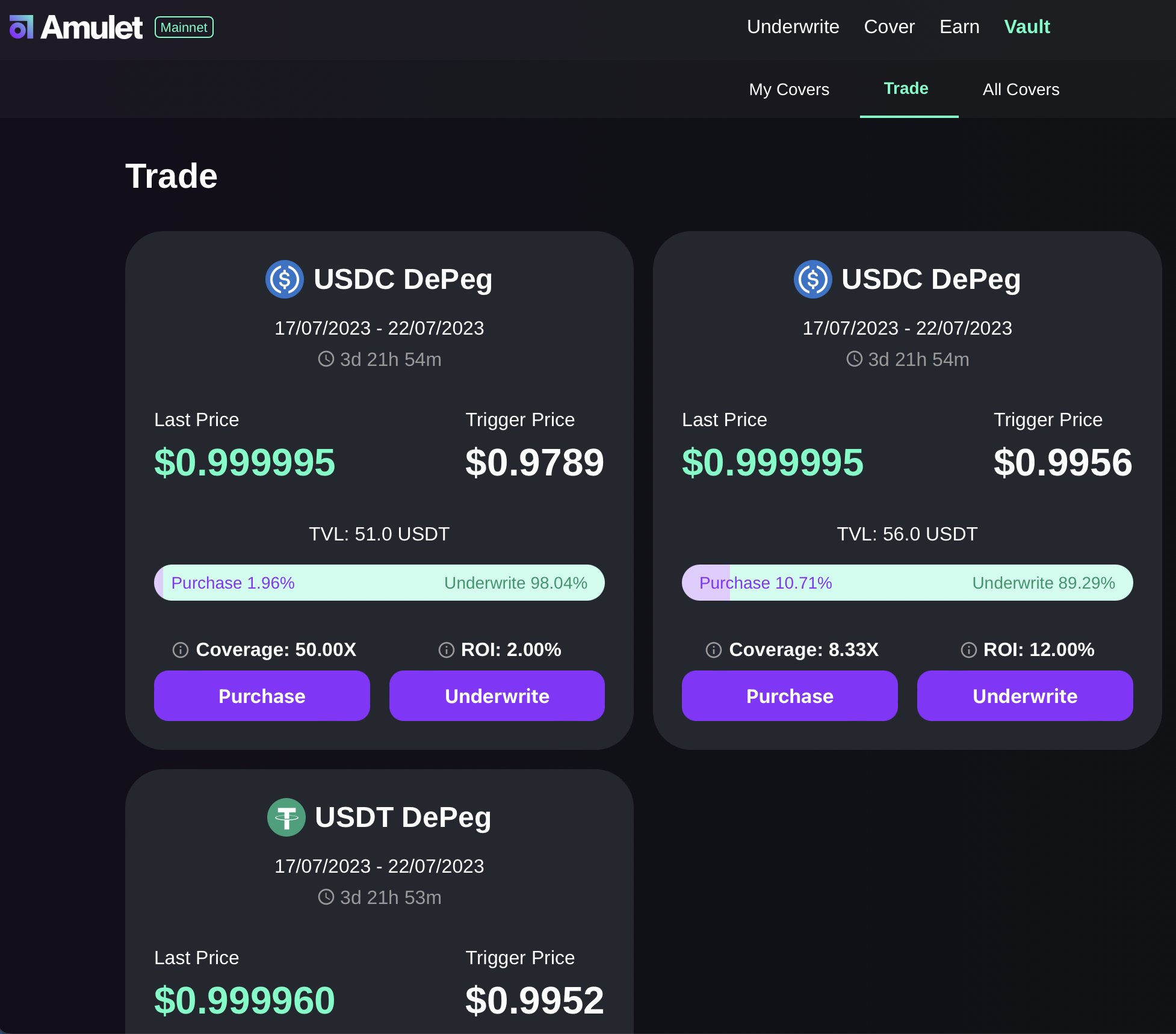Amulet Protocol on Twitter: "4/x Vaults are LIVE now and can be accessed here: https://t.co ...